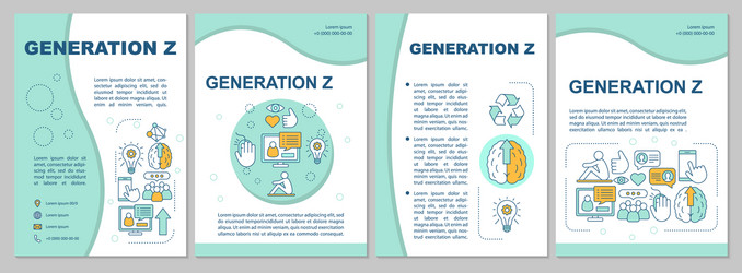 Generation z poster template layout modern age Vector Image