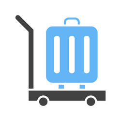 Luggage cart icon image Royalty Free Vector Image