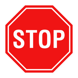 Stop sign traffic symbol rules Royalty Free Vector Image