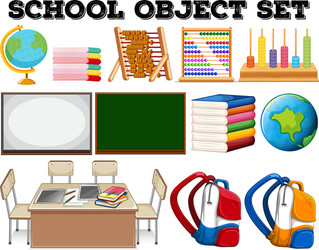 Mega school kit Royalty Free Vector Image - VectorStock