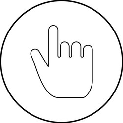 Neon hand point select declare index finger Vector Image