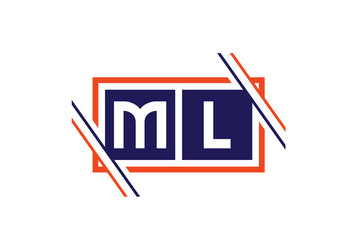 Initial monogram letter m l logo design template Vector Image