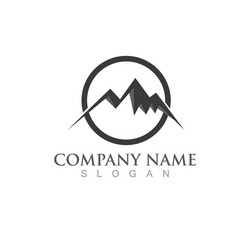 Mountain nature landscape logo and symbols icons Vector Image