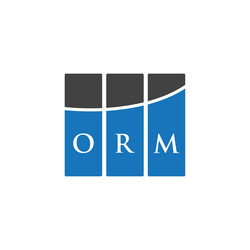 Orm letter logo design on black background Vector Image