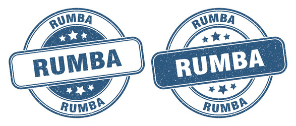 Rumba stamp label round grunge sign Royalty Free Vector