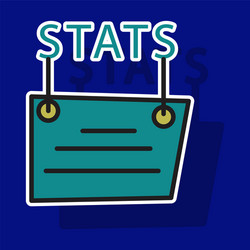 Sticker statistics icon infographic chart symbol Vector Image