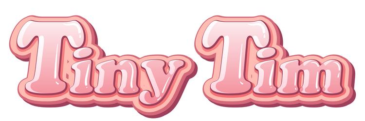 Tiny tim logo text design Royalty Free Vector Image