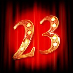 Number 23 logo design Royalty Free Vector Image