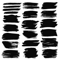 Brush strokes set 12 Royalty Free Vector Image