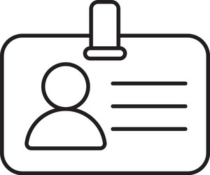 Id card or name tag identification Royalty Free Vector Image