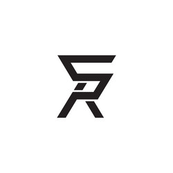 Letter rs loop line simple gradient logo Vector Image