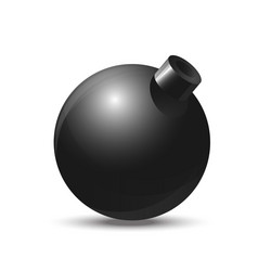 Black realistic bomb Royalty Free Vector Image