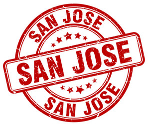 Welcome to san jose stamp round sign Royalty Free Vector