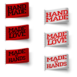 Set of textile labels Royalty Free Vector Image