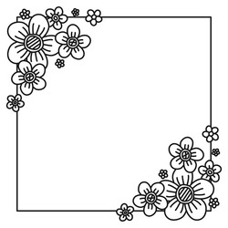 Square Borders Black and White Flower Border Vector Images (over 1,900)