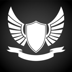 Vintage shield with wings Royalty Free Vector Image