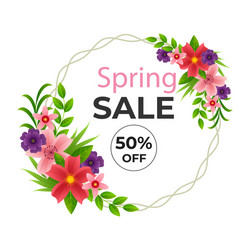 Spring floral frame Royalty Free Vector Image - VectorStock