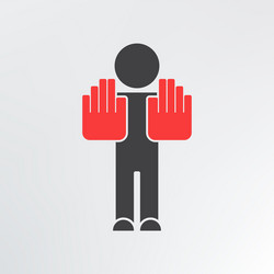Hand stop icon Royalty Free Vector Image - VectorStock