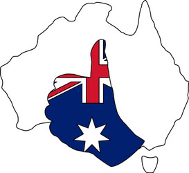 Australian handshake Royalty Free Vector Image