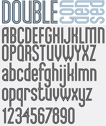 Double line font Royalty Free Vector Image - VectorStock