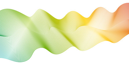 Rainbow squiggle pattern line art wave design Vector Image