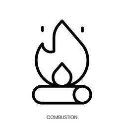 Fire icon line art style design isolated on white Vector Image