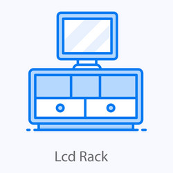 Lcd rack Royalty Free Vector Image - VectorStock