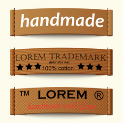 Set of textile labels Royalty Free Vector Image