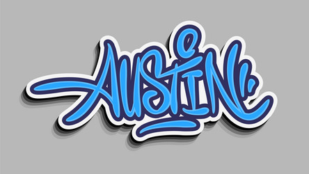 Austin texas city skyline typography Royalty Free Vector