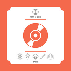 Cd dvd symbol icon Royalty Free Vector Image - VectorStock