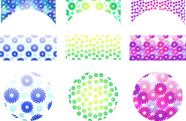 Colorful japanese style windmill background Vector Image