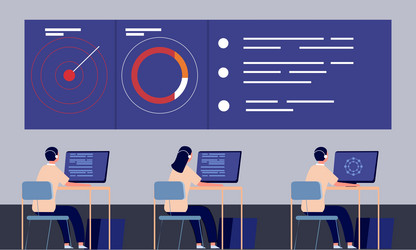 Government control center Royalty Free Vector Image