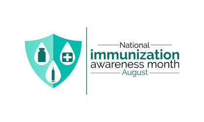 National immunization awareness month Royalty Free Vector