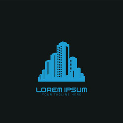 Creative building concept logo design template Vector Image