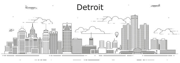 Detroit Skyline Vector Images (over 220)