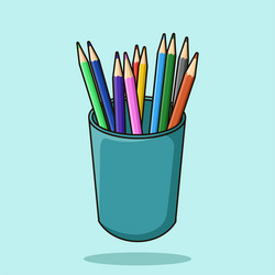 Pencil mascot cartoon Royalty Free Vector Image