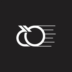 Abstract letter o fast motion logo Royalty Free Vector Image