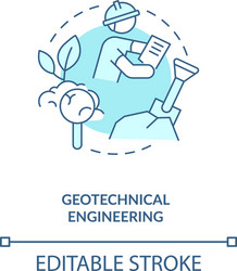 Geotechnical engineering concept icon Royalty Free Vector