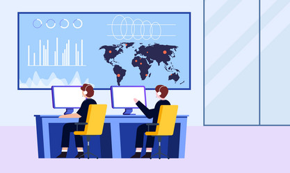 Government control center Royalty Free Vector Image