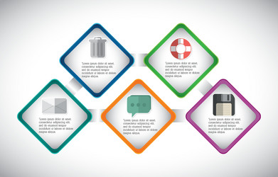 Infographic step office icon graphic Royalty Free Vector