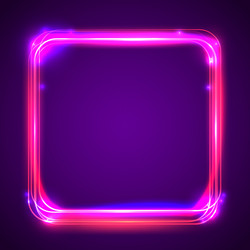 Round light frame shining square banner Royalty Free Vector
