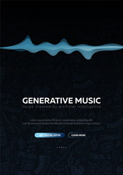 Generative music music created ai Royalty Free Vector Image