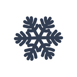 Chsnowflake icon black silhouette snow flake sign Vector Image