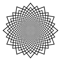 Abstract radial pattern circular geometric spiral Vector Image