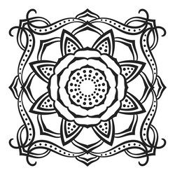 Scandinavian folk design mandala pattern Vector Image