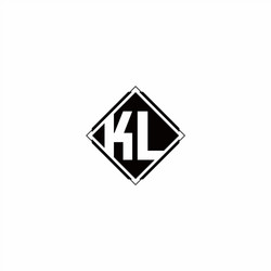 Lk logo letter monogram with triangle shape Vector Image