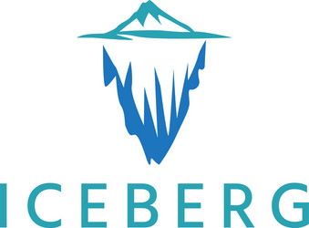 Iceberg north ice berg logo icon Royalty Free Vector Image