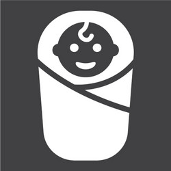 Ultrasonography baby icon screening Royalty Free Vector