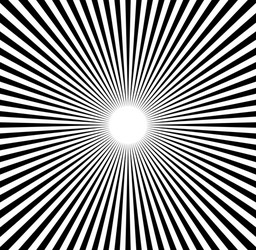 Radial lines starburst sunburst pattern black Vector Image