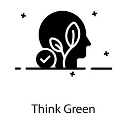 Think green Royalty Free Vector Image - VectorStock